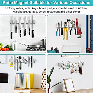 Magnetic Knife Holder for Wall 24 Inch Knife Magnetic Strip Refrigerator Knife Magnet Bar Wall Mount Knife Rack for RV Kitchen Utensil Holder Metal Tool Holder Knife Block for Kitchen Organization