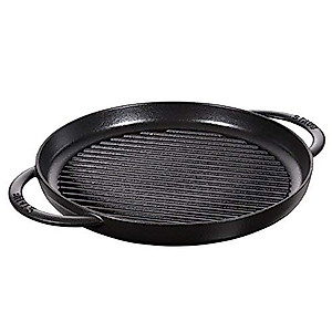 Staub Pure Grill Cast Iron Hollow Pot, 30cm, Black