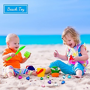 Hicarer Diving Gem Pool Toys Colorful Diamond Crystal Acrylic Heart Shape Gems Summer Underwater Swimming Pool Toys Swimming Training Gift for Kids Boys Girls Prize(30 Pieces)