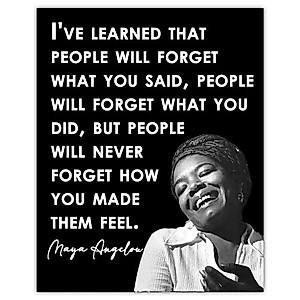 Black Leaders: MLK Jr, Malcolm X, Maya Angelou, Barack Obama: Positive Quotes; Inspirational, Motivational Wall Art Decor Poster for Office, Classroom, Livingroom | Set of 4 Unframed Posters 8x10