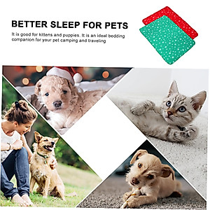 minkissy 4 Pcs Pet Mat Pet Blanket Pet Pad Pet Cushion Cat Bed Cushion Washable Pet Bed Dog Crate Mat Pet Sleeping Mat Dog Blanket Mat Christmas Dog Pad Dog Mat Cat Mat Sleeping Pad Cloth