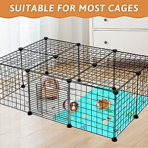BNOSDM 3 Pcs Guinea Pig Cage Liners Washable Hamster Fleece Bedding Anti-Slip Reusable Bunny Pee Pads Super Absorbent Mats for Small Animals Rabbits Chinchilla Hedgehog