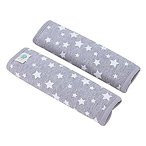 JYOKO Kids Universal pad Covers for Stroller, carrycot and Chairs Groups 0-3 (White Star, 17 X 18)
