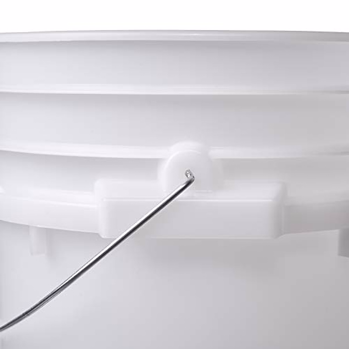 Hudson Exchange Car Wash, Dust Collector & General Use 7 Gallon Bucket with Red Lid, HDPE, Natural