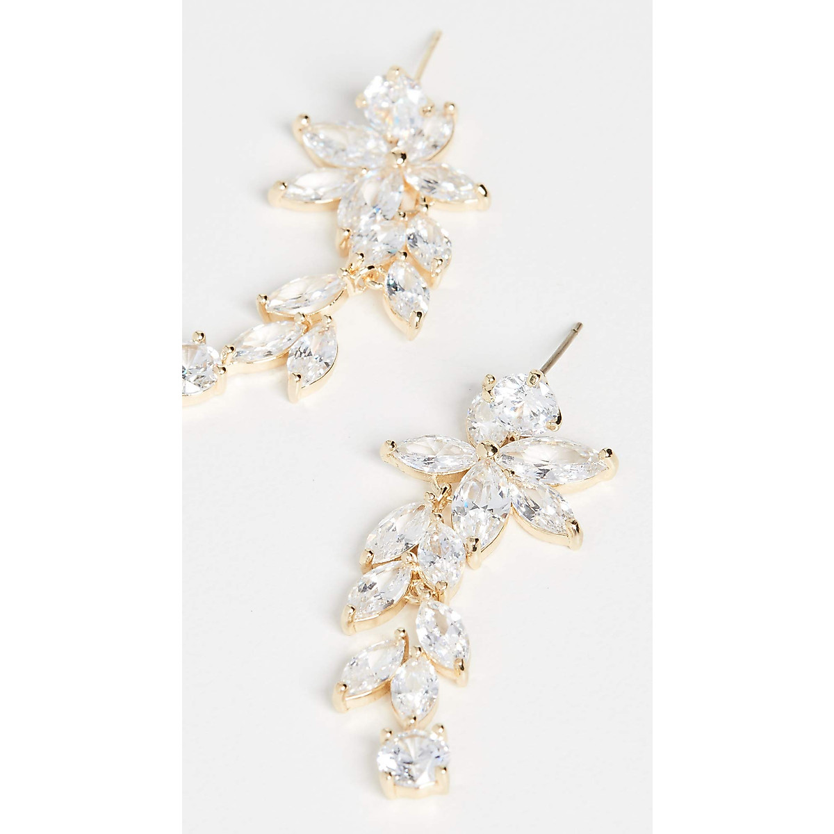 SHASHI Women's Irresistible Earrings, Crystal, Clear, Gold, One Size