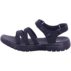 Skechers Women's ON-The-GO Flex Ankle Strap Sandal Sport, Black, 8