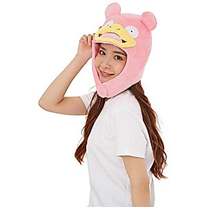 SAZAC Kigurumi Hat - Pokemon - Slowpoke - Cozy Costume Beanie Cap - Adult Size