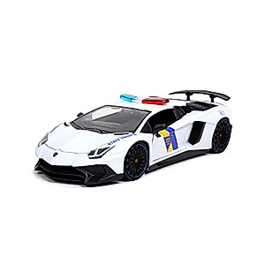 Jada Toys Hyperspec 1:24 Lamborghini Aventador SV State Police Die-cast Car, Toys for Kids and Adults