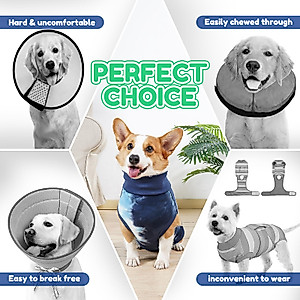 TORJOY Breathable Dog Recovery Suit for Male/Female, Tie Dye Blue Dog Onesie for Abdominal Wounds, Cone E-Collar Alternative After Surgery to Anti-Licking, Professional Surgery Suit for Dogs