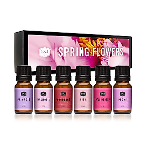 P&J Spring Flowers Set of 6 Premium Fragrance Oil for Candle Making & Soap Making, Lotions, Haircare, Diffuser Oils Scents