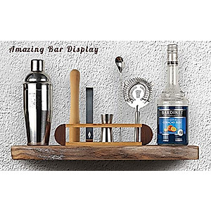 TJ.MOREE Bartender Kit with Stand, 11-Piece Bar Tool Set Cocktail Set Perfect Home Bartender Set and Martini Shaker Set for Drink Mixing Experience - Walnut