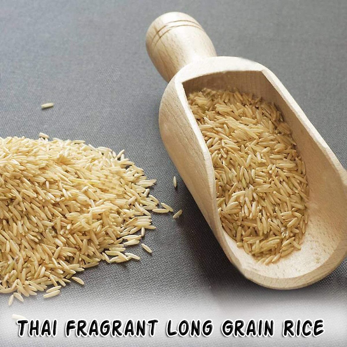 Golden Brown Jasmine Rice - Naturally Sourced Thai Fragrant Long Grain Gluten Free GMO free Vegan Kosher Halal Rice - 32OZ (2Lb)