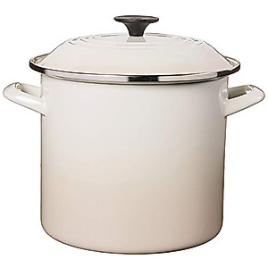 Le Creuset Enamel On Steel Stockpot, 8 qt., Meringue