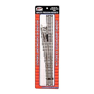 Atlas HO Scale Code 83 Custom-Line #6 Turnout Manual Left