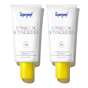 Supergoop! Unseen Sunscreen - SPF 40-1.7 fl oz - Pack of 2 - Invisible, Broad Spectrum Face Sunscreen - Weightless, Scentless, and Oil Free - For All Skin Types and Skin Tones