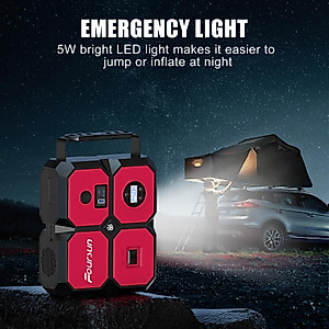 Portable Car Jump Starter with Air Compressor, Foursun 4000A 26800mAh Jump Starter Battery Pack (All Gas/8.0L Diesel) 150PSI Digital Tire Inflator, 12V Car Lithium Battery Jump Box Pack Power Charger