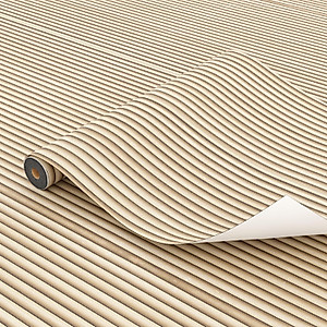 Oxdigi Wooden Slat Peel and Stick Wallpaper - Self-Adhesive Contact Paper with 3D Effect | Waterproof & Removable | PVC Contact Paper for Countertops & Cabinets | 11.8 in x 16.4 ft | Light Wood