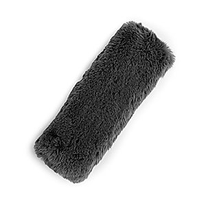 Camco 53054 Gray Faux Sheepskin Seatbelt Cover, 1 Pack