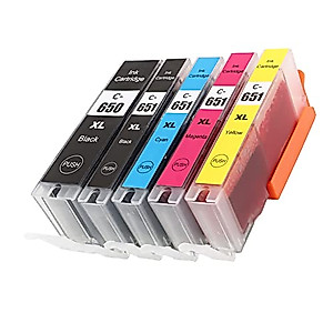 Ink Cartridge Printing Accessory Part Large Capacity Standard Design for PIXMA MG5460 MG5560 MG5660 MG6360 MG6460 MG6660 (BK BK C M Y 5 Colors)
