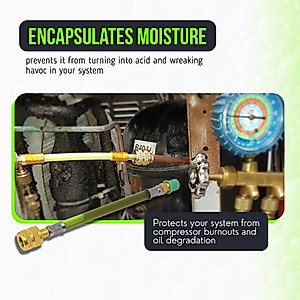 LEAK SAVER Direct Inject Ultimate 3-in-1 | AC Refrigerant Leak Sealer | with UV Dye & Moisture Remover | for Most HVAC Systems Up to 5 Tons - Professional AC Leak Sealer - AC Stop Leak