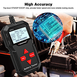 KONNWEI 12V Car Battery Tester 100-2000 CCA Load Tester Automotive Alternator Tester Battery Analyzer