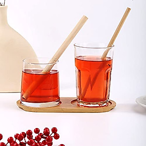 50pcs-100% Natural Bamboo straw Reusable Bamboo Drinking Straws Eco-friendly Biodegradable straws|1pcs Storage Box |1pcs Cleaning Brushes