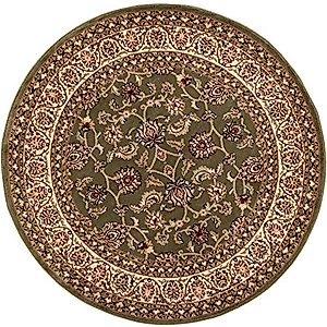 Well Woven Barclay Sarouk Green Traditional Area Rug 5'3" Round