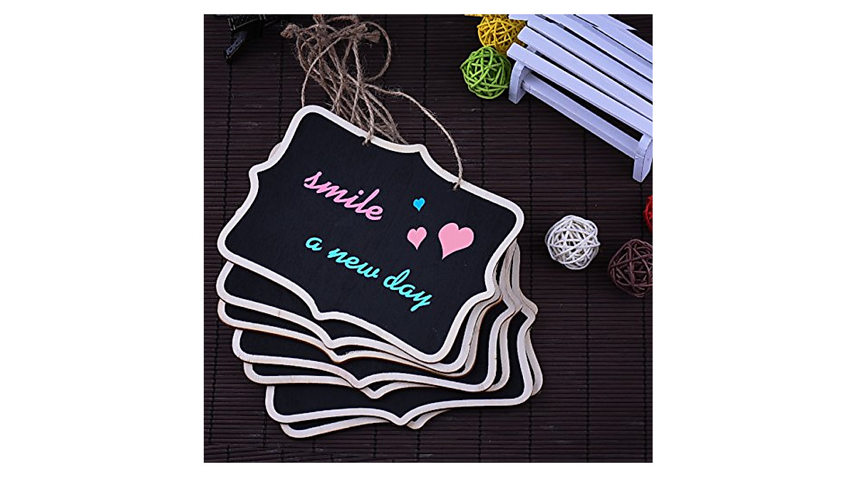 AUSTOR 14 Pcs Mini Chalkboard Signs for Weddings & Home Organization