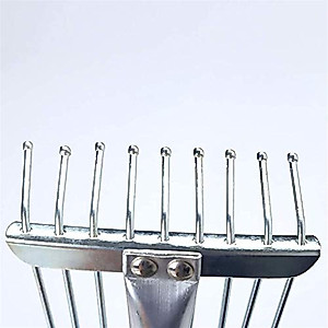 ZRSJ Leaf Fan Rake, Leaf Rake, Garden Leaf Rake with Retractable Gardening Weed Cleaner Rake for Leaf Grass Paddock Collecting Loose Debris in Lawn and Yard (Size : A)