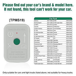 JDIAG TPMS Sensor Tool, TPMS Relearn Tool for F150 Auto TPMS Reset Sensor Programming Training Tools Tire Pressure Monitoring System (TPMS-19 / 8C2Z-1A203-A)