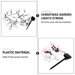 ibasenice Solar Ground Stake Light Outdoor Lights Snowman Landscape Lights Waterproof Led Pathway Lights Home Garden Outdoor Pathway Landscape Decor