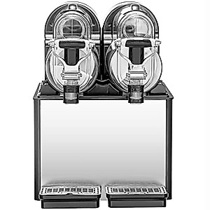 VEVOR Commercial Slushy Machine, 3LX2 Tank Slush Drink Maker, 340W Frozen Drink Machine with Temperature Preservation, Stainless Steel Home Slush Frozen Drink Machine with Automatic Clean, Black