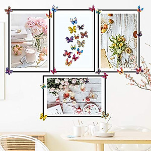 eoorau 24pcs Butterfly Wall Decals - 3D Butterflies Removable Mural Wall Stickers for Kids Home Room Bedroom Decoration