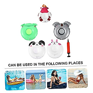 BESTOYARD 1 Set Shell Inflatable Coaster Swimming Pool Coasters Floating Drink Holder Pool Cup Coasters Inflatable Cup Holder Inflatable Floating Coasters The Summer Water Beer PVC