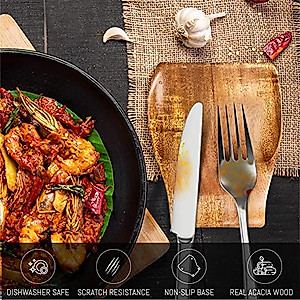 Acacia Wood Coffee Spoon Holder for Kitchen with Included , Rest Stove Top Counter Utensil Holder, 12.5 cm x 11 cm, (CSH001)