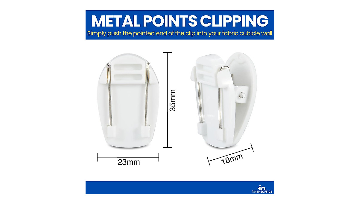 1InTheOffice Cubicle Clips - Smart Office Organization