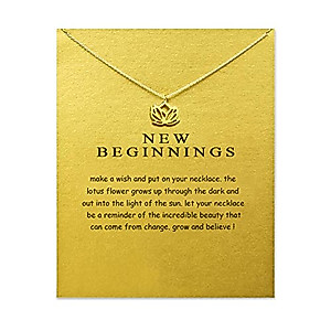 Gold Lotus Flower Pendant Necklace Collar Style pendant Collar Jewelry for Women Simple Leaf Design Jewelry for Women Dainty Openwork Design Gift for lovers friends