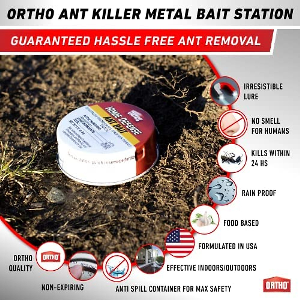 Ant Traps Indoor by ORTHO Home Defense 10pk- Metallic & Adhesive Ant Killer Indoor & Ant Killer Outdoor - Ant Trap & Ant Bait Traps Indoor Ant Killer - Ant Traps Outdoor,Ant Bait Outdoor