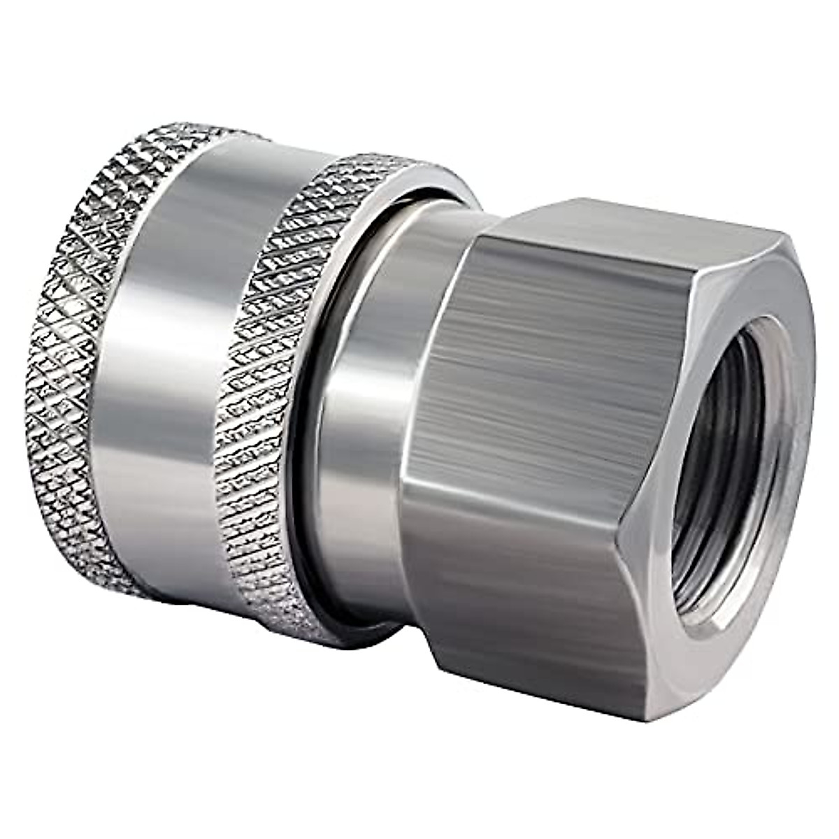 Ultimate Washer 3/8" Quick Connect Pressure Washer Male and Female Hose Adapter Set (1), Max Pressure 5000 PSI Rating, Stainless Steel