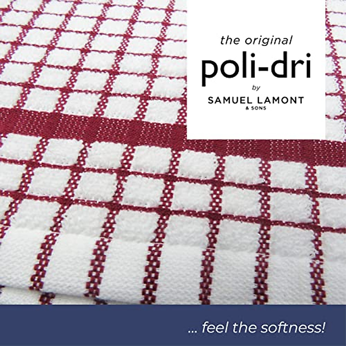 Samuel Lamont Poli-dri Cotton Tea Towel Burgundy