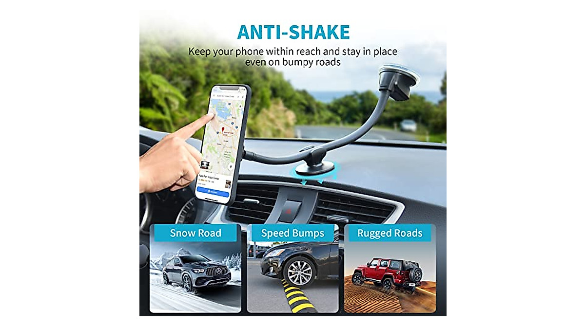 APPS2Car Magnetic Phone Mount - Flexible & Strong