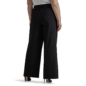 Lee Women's Size Ultra Lux Comfort Any Wear Wide Leg Pant, Unionall Black, 16 Plus