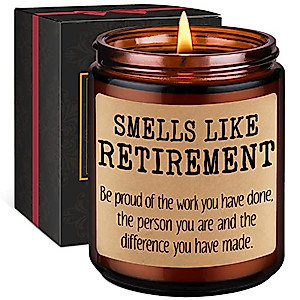 GSPY Scented Candle - Retirement Gifts, Retirement Gifts for Women, Men - Happy Retirement Gifts, Fun Retirement Gifts, Retired Gifts for Women, Best Friend, Teacher, Nurse, Coworker, Boss, Mom