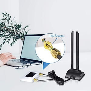 Bingfu 4G LTE Antenna Magnetic Base 6dBi 4G LTE MIMO SMA Male Antenna Compatible with 4G LTE Wireless CPE Router Cellular Gateway Industrial IoT Router MiFi Mobile Hotspot Modem USB Dongle Adapter