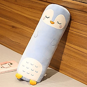 FJMY Long Stuffed Animal Plush Kawaii Body Pillow,Super Soft Hugging Plush Animal Gift for Girl Kid Birthday Valentine (Penguin,27.5in/70cm)