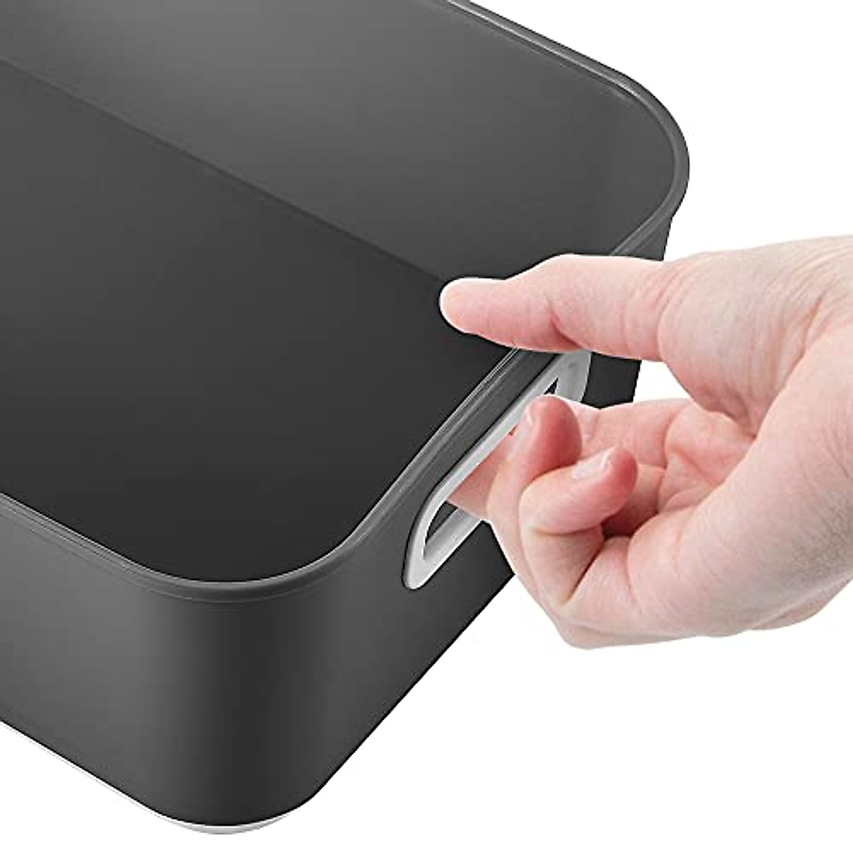 Plastic Storage Bins, 3 Pack Organizer Bins Pantry Organization And Storage Baskets for Organizing