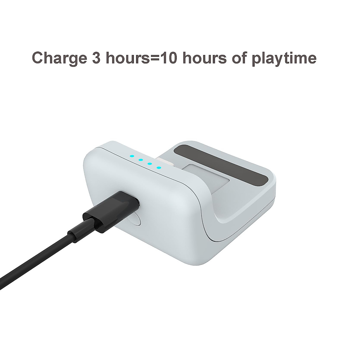 Rii Rechargeable Battery 2 Pack 2000mAh with LED Indicator Play and Charge Kit with USB Type-C Charging Cable for PlayStation 5 PS5 DualSense Controller