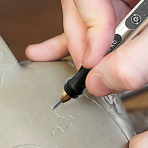 Mini Cordless Engraver Pen Rechargeable Engraving Pen Etching Tool Etcher Kit Set with | Tungsten Carbide Tip | for Metal Glass Wood Plastic