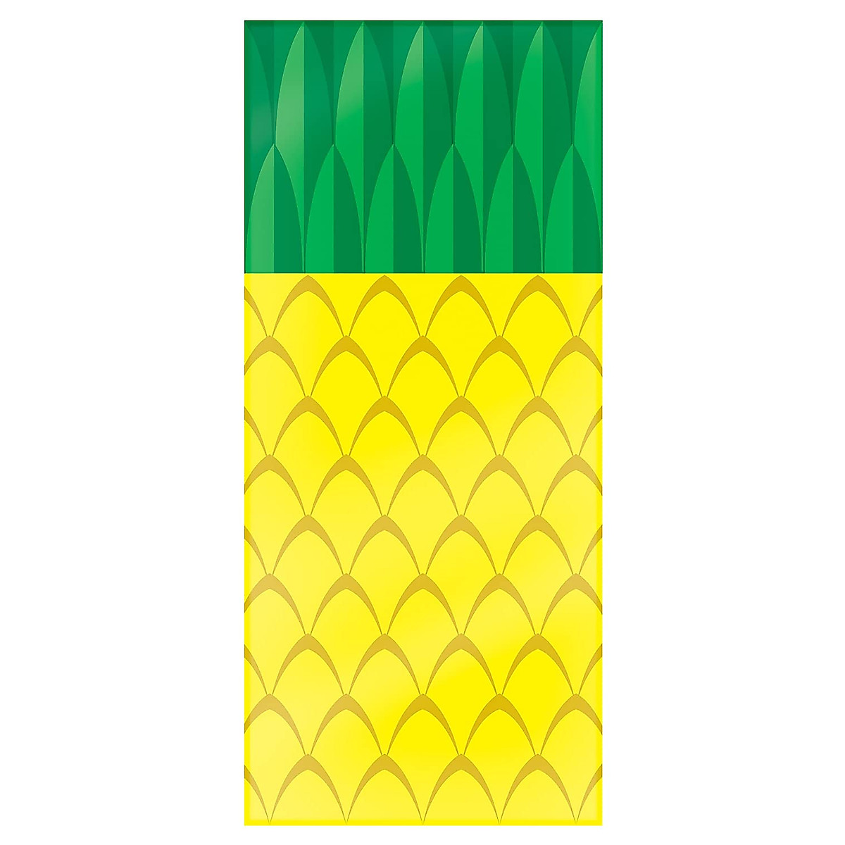 Beistle 75 Piece Tropical Treat Favor Bags - Luau Party Pineapple Cello Candy Bags With Twist Ties