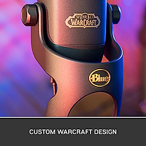 Logitech for Creators BlueYetiXWorldofWarcraft Edition Professional Podcast,Gaming,Streaming USB Mic,Blue VO!CE Effects,Including Advanced Voice Modulation Warcraft Character Presets & HD AudioSamples
